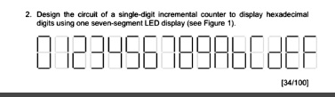 2. Design the circuit of a single-digit incremental counter...