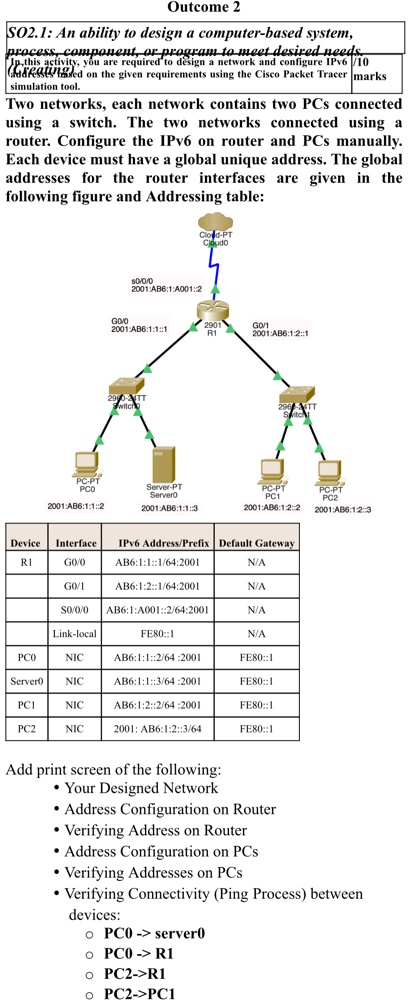 SOLVED: Texts: Two networks, each network contains two PCs connected using a switch. The two ...