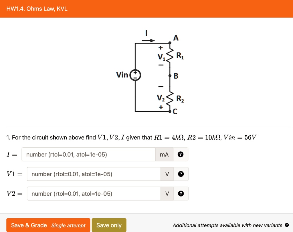 SOLVED: Texts: Can we use Kirchhoff's rule here? Please solve and explain. HW1.4 Ohm's Law, KVL ...