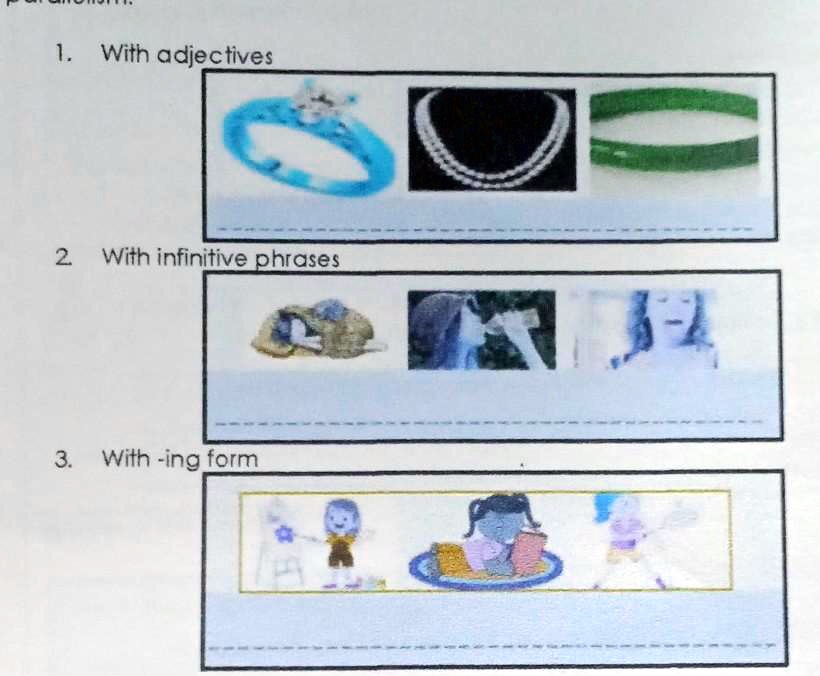 Our Learning Task 2: Using the illustrations below, form a sentence ...