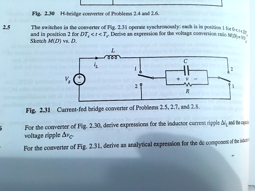 question 25 fig230h bridge converter of problems 24 and 26 25 sketch md vsd l c il v r ...