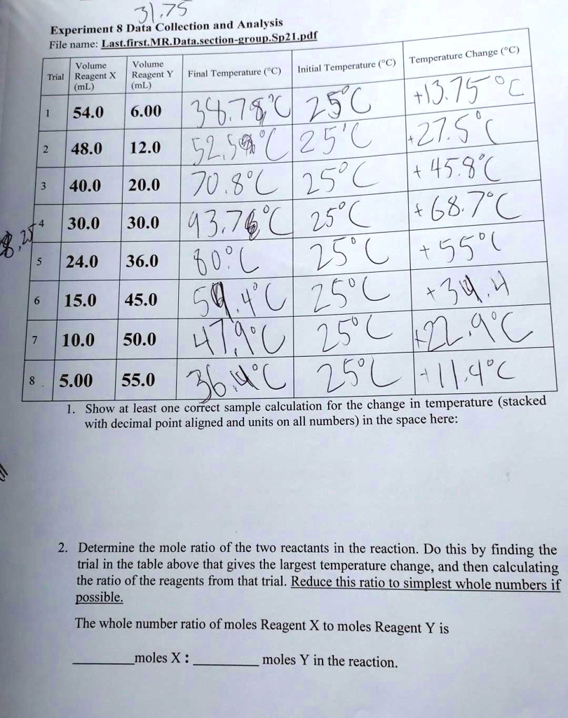 Solved Experiment 8 Data Collection And Analysis File Name Last First