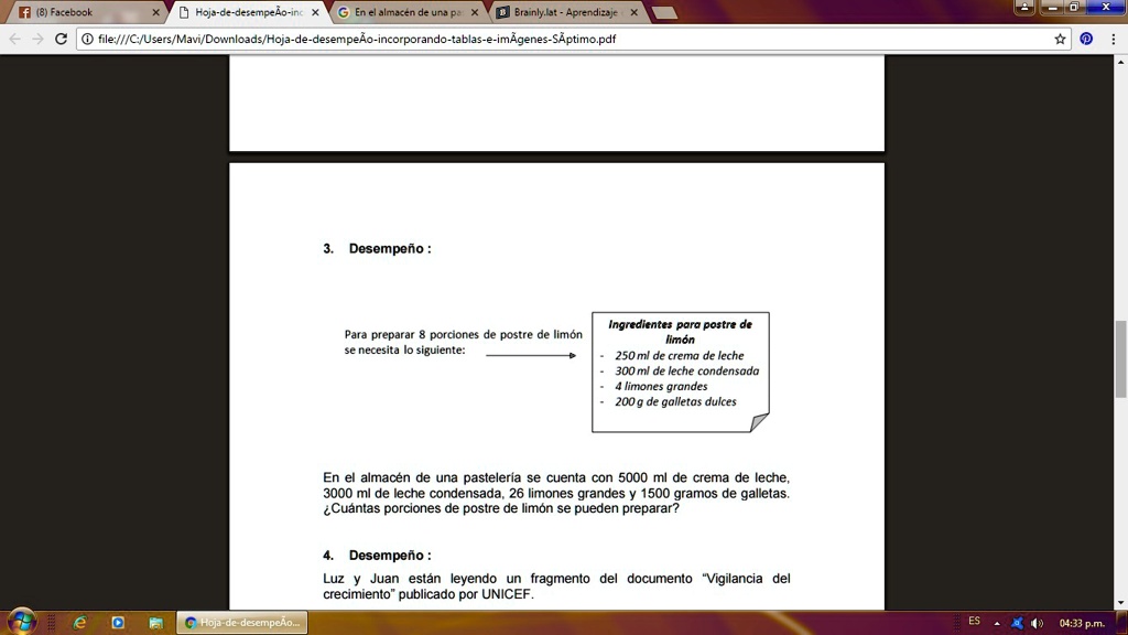 SOLVED: En el almacén de una pastelería se cuenta con 5000 ml de crema ...