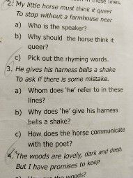 2. My littie harse must think it queer To stop without a farmhouse near ...