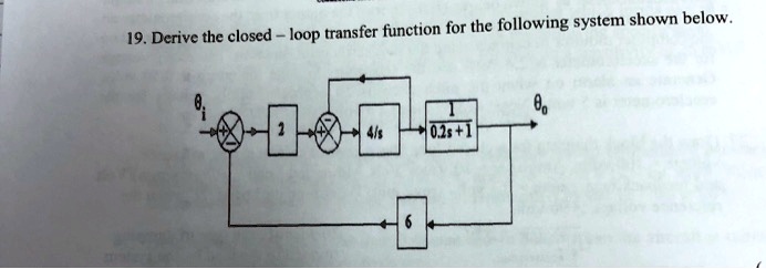 SOLVED: Looking to derive the transfer function here. 19. Derive the ... SOLVED: Looking to derive the transfer function here. 19. Derive the ...