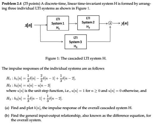 problem 24 25 points a discrete time linear time invariant system h is formed by arrang ing ...