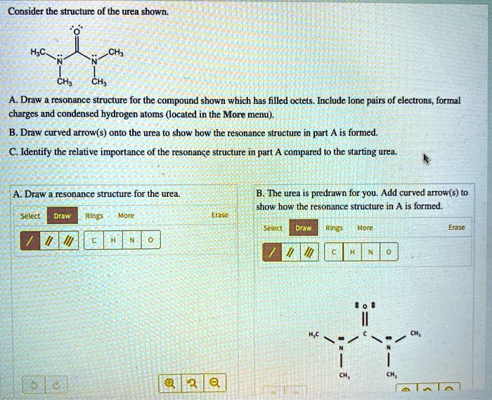 consider the structune of the urea shown hc ch ch ch a draw resonance ...