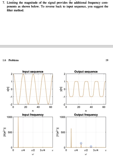 SOLVED: 7. Limiting the magnitude of the signal provides the additional ...