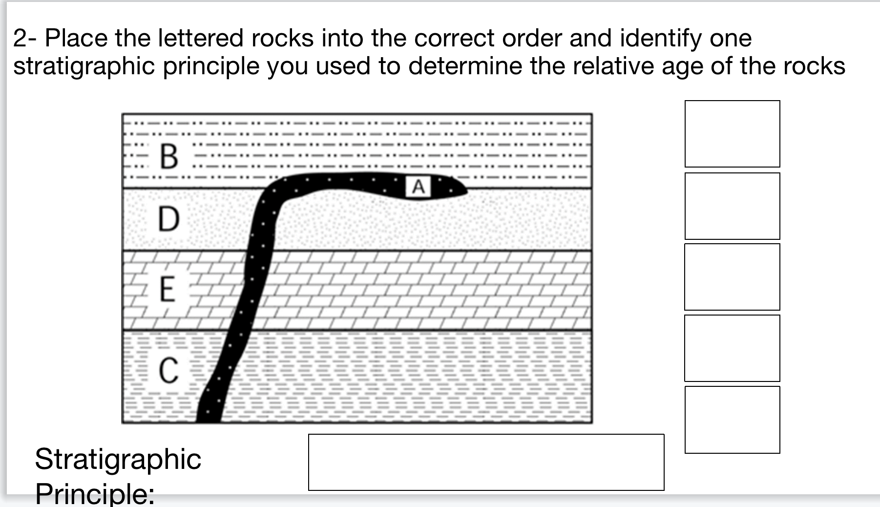 2 place the lettered rocks into the correct order and identify one ... 2 place the lettered rocks into the correct order and identify one ...