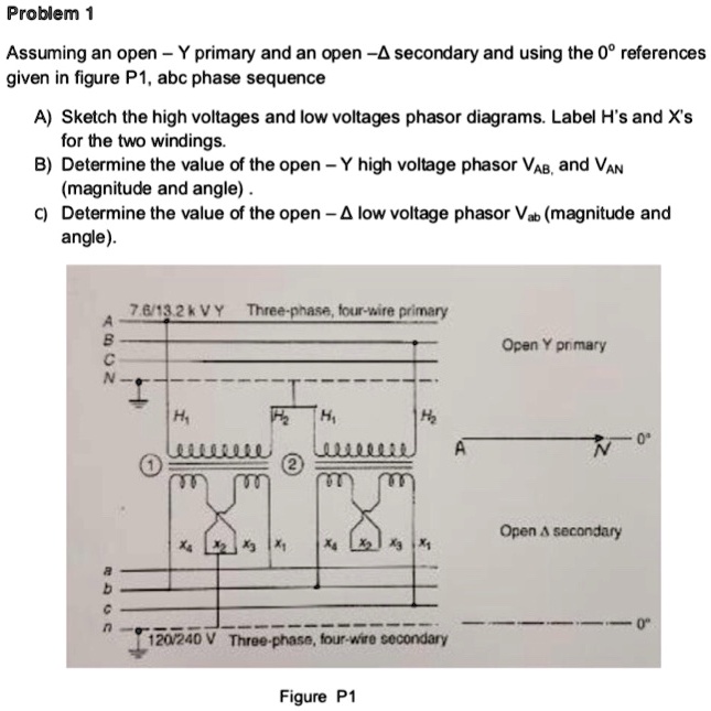 SOLVED: Problem 1 Assuming an open-Y primary and an open-A secondary and using the references ...