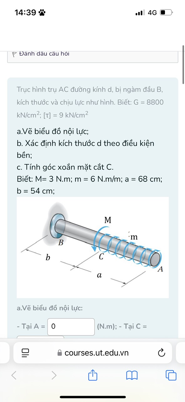 [GET ANSWER] 14:39 4G P ?ánh däu cäu hói Tr?c hình tr? A C ???ng kính d, b? ngàm ??u B, kích th ...