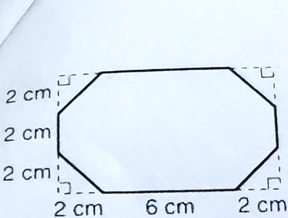 'The following octagon is formed by removing four congruent right ...