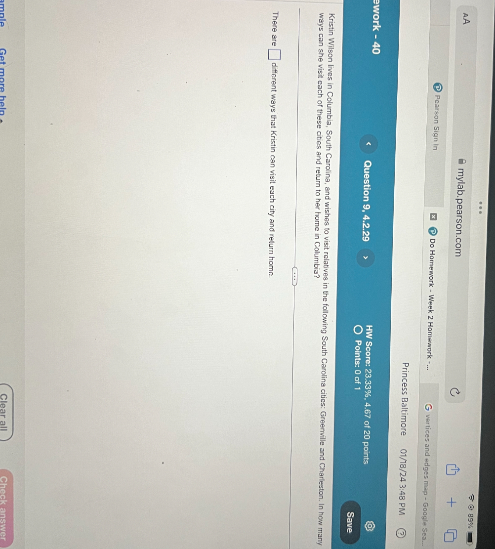 SOLVED: AA mylab.pearson.com Pearson Sign In Do Homework - Week 2 ...