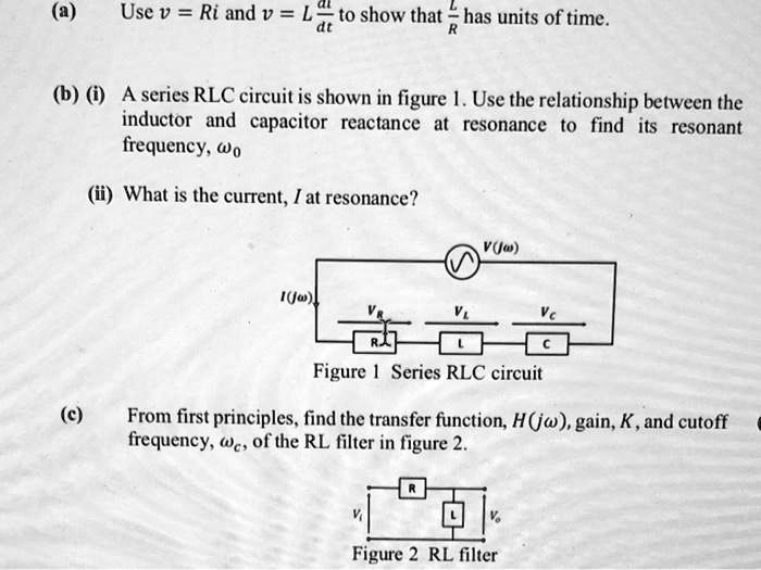 (a) Use v = Ri and v = L (di)/(dt) to show that (L)/(R) has units of ...