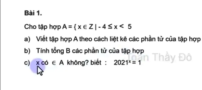 Solved Cho Táºp Há£p A X 4