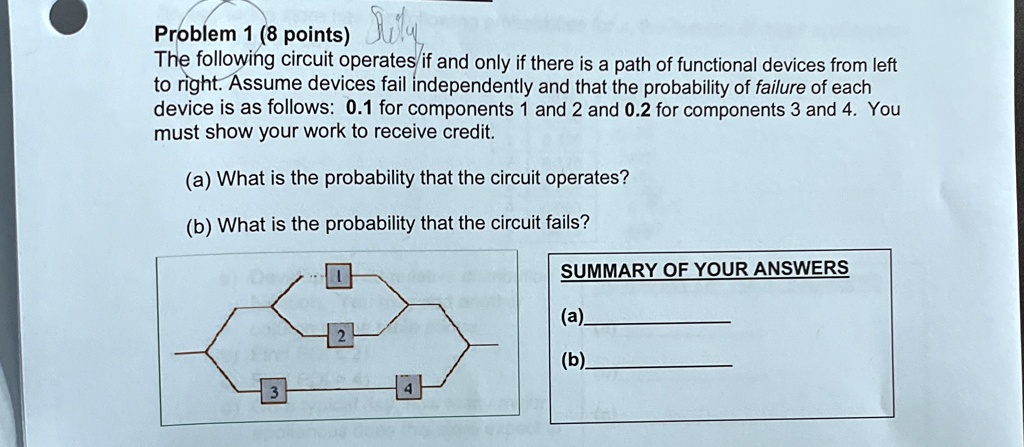 problem 1 8 points the following circuit operates if and only if there ...