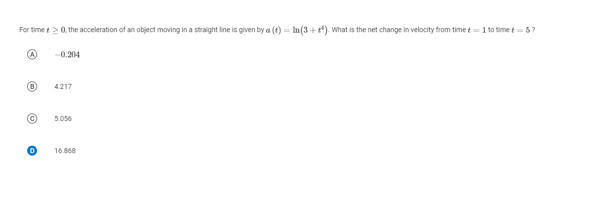 For time t ≥ 0, the acceleration of an object moving in a straight line ...