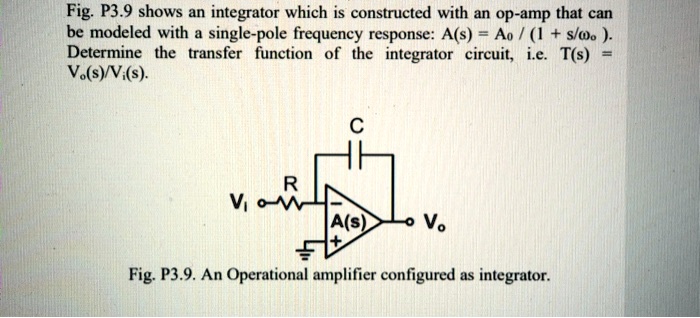 Fig. P3.9 shows an integrator which is constructed with an op-amp that ...