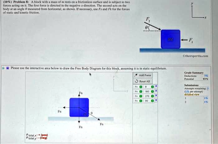 10 problem 8a block with a mass of m rests on a frictionless surface ...