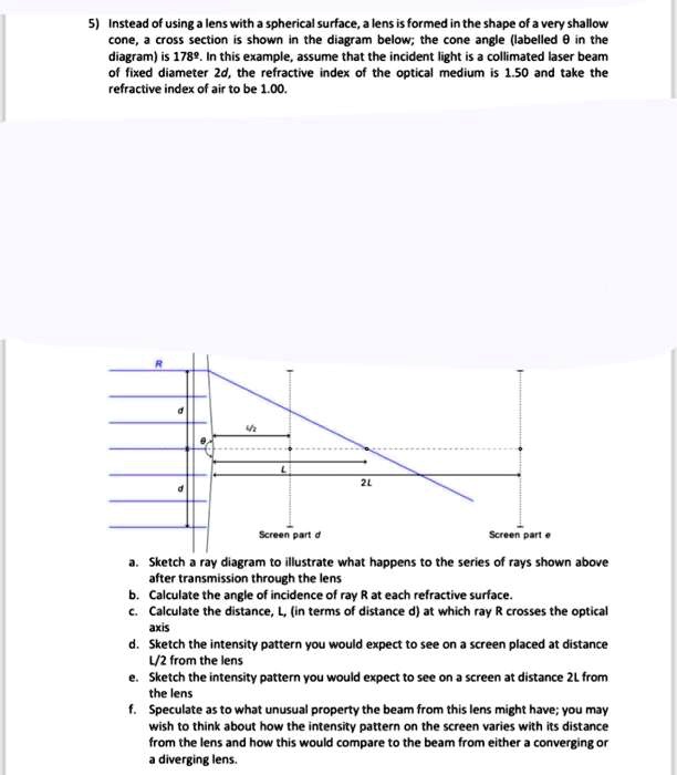 SOLVED: Instead of using a lens with a spherical surface, a lens is ...