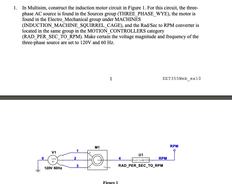 1 in multisim construct the induction motor circuit in figure 1 for ...