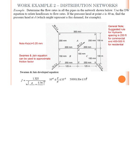 SOLVED: WORK EXAMPLE 2 - DISTRIBUTION NETWORKS Example. Determine the ...