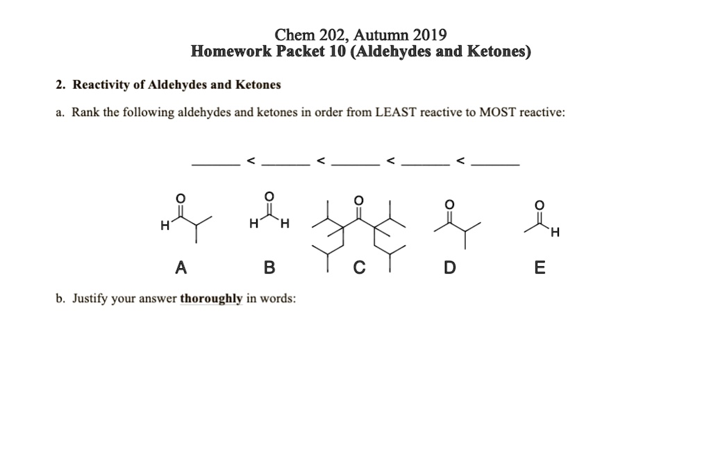 chem 202 autumn 2019 homework packet 10 aldehydes and ketones ...