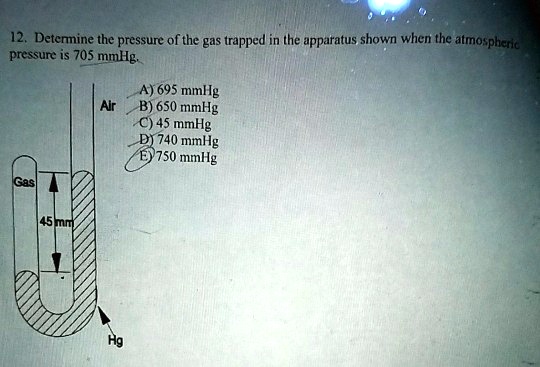 12. Determine the pressure of the gas trapped in the apparatus shown ...