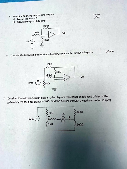 SOLVED: Ideal JMp diagram Using the following Type of the op-amp ...