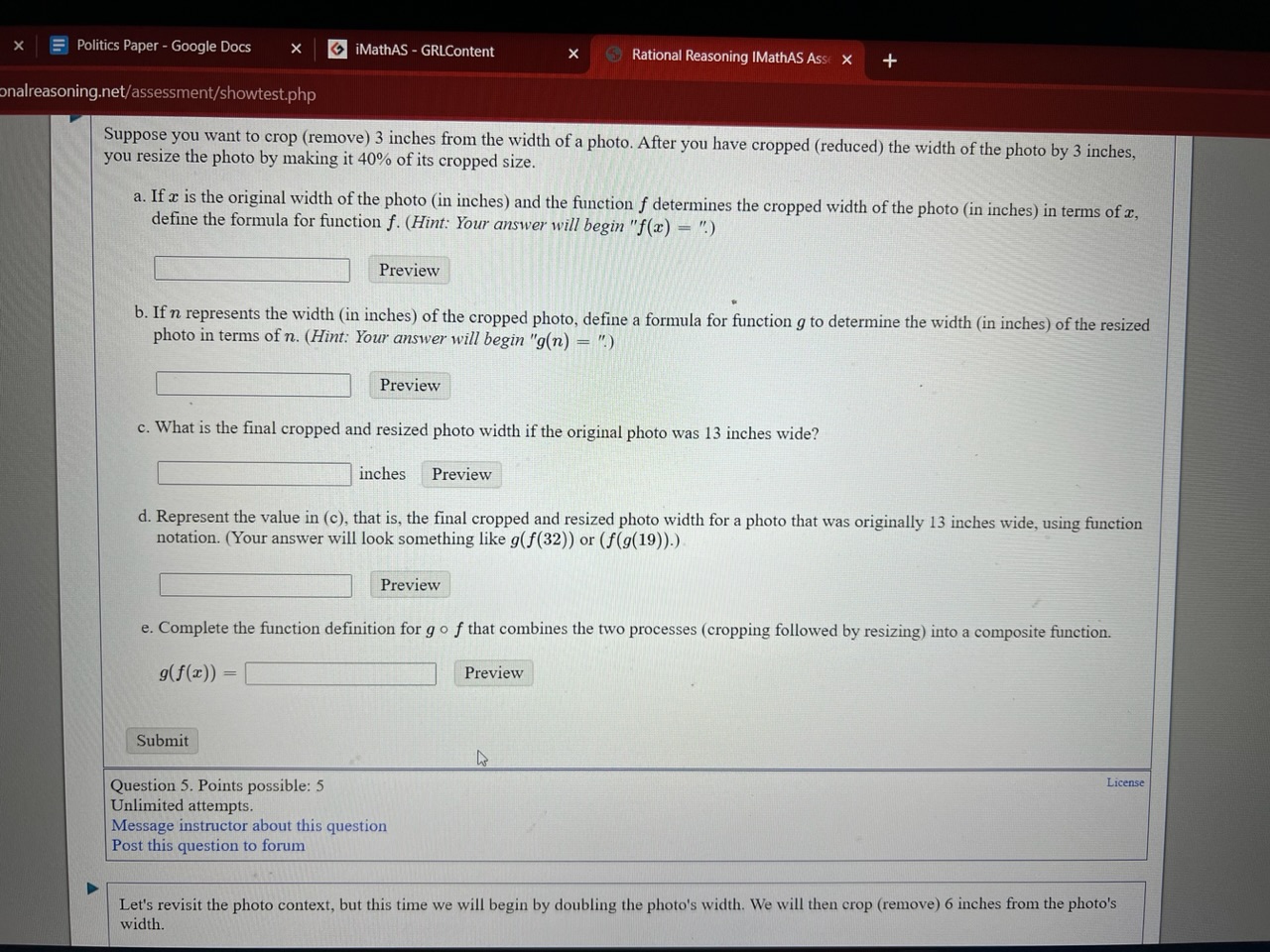 SOLVED: Suppose you want to crop (remove) 3 inches from the width of a ... SOLVED: Suppose you want to crop (remove) 3 inches from the width of a ...