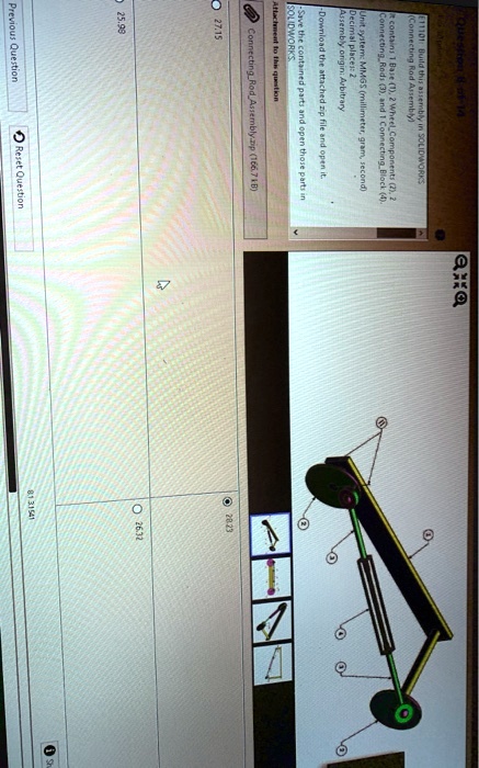 Question ot-14 E11101: Build this assembly in SOLIDWORKS (Connecting ...
