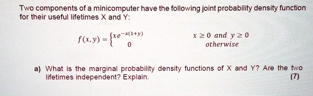 SOLVED: Two components of a minicomputer have the following joint ...