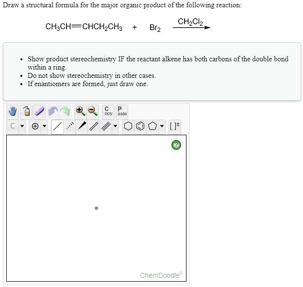 SOLVED: Draw structural formula for the major organic product of the following reaction: CH;CH ...