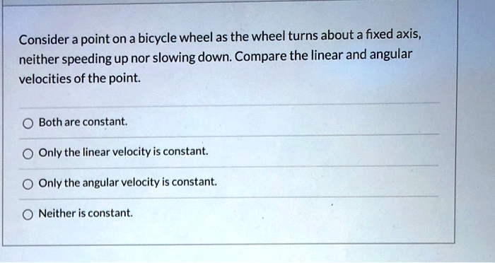 SOLVED: Consider a point on a bicycle wheel as the wheel turns about a ...