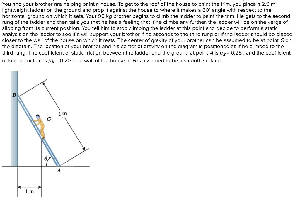 Solved Determine The Magnitude Of The Frictional Force At A Fa If Your Brother Were To Step