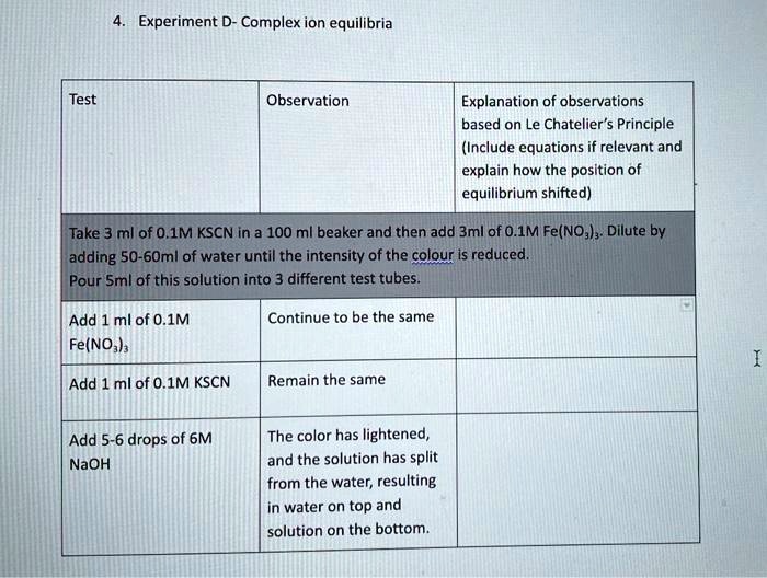 SOLVED: solve the last column for each part plz Experiment D- Complex ...