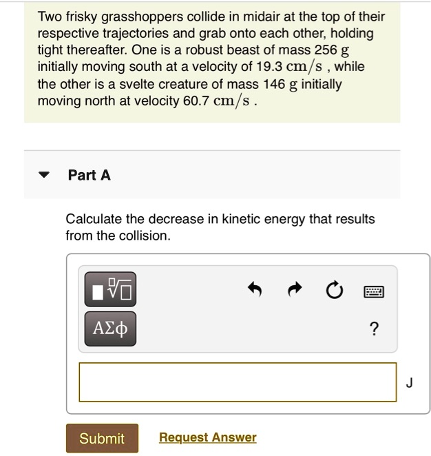 two frisky grasshoppers collide in midair at the top of their ...