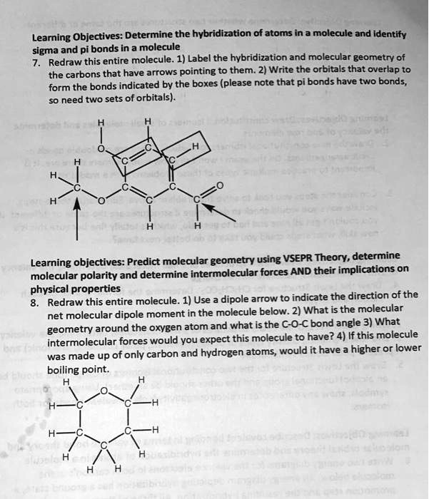 Leaming Objectives Determine The Hybridization Of Atoms In A Molecule And Identify Sigma And Pi