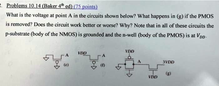 SOLVED: Problems 10.14 (Baker 4th ed) (75 points) What is the voltage ...