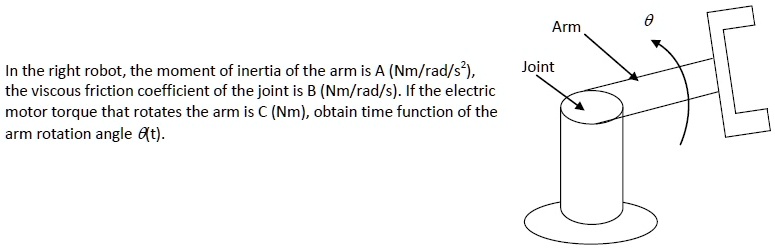 SOLVED: A: 43 B: 53 C: 63 Arm In the right robot, the moment of inertia ...