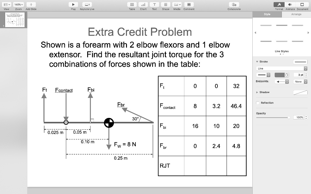 Extra Credit Problem Shown is a forearm with 2 elbow flexors and 1 ...