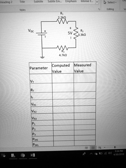SOLVED: Determine the total voltage in the circuit to allow for a 5V ...