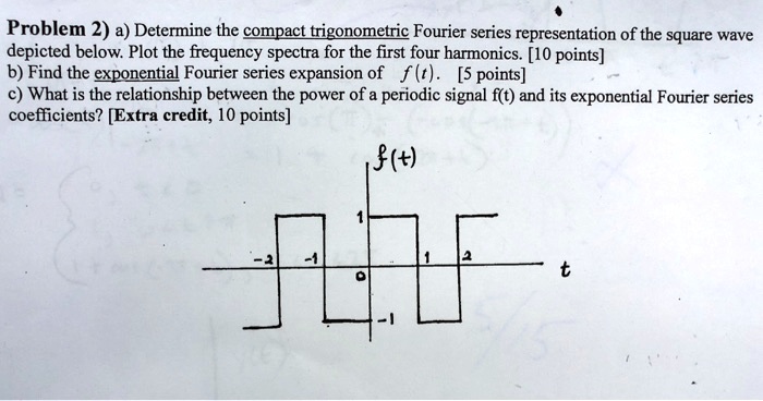 SOLVED: Problem 2) ) Determine the compacttrigonometric Fourier series representation of the ...