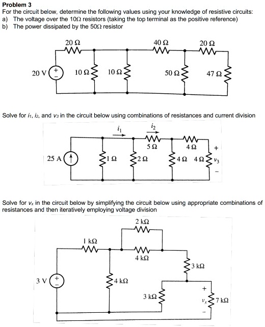 Solved Problem 3 For The Circuit Below Determine The Following Values