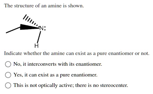 the structure of an amine is shown iie indicate whether the amine can ...