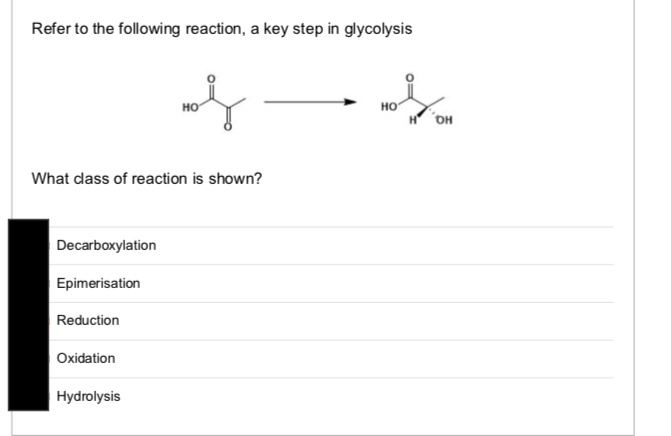 SOLVED: Refer to the following reaction, a key step in glycolysis: HIO ...