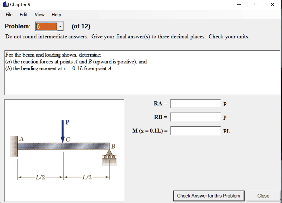SOLVED: Chapter 9 File Edit View Help Problem: (of 12) Do not round intermediate answers. Give ...