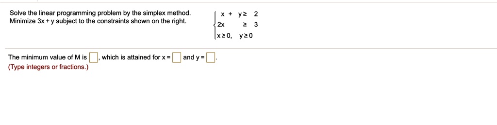 Solved Solve The Linear Programming Problem By The Simplex Method 7906