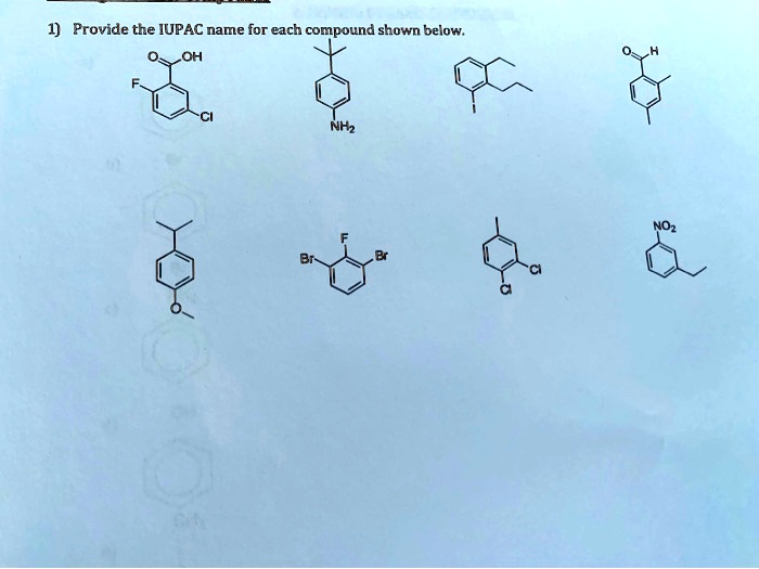 SOLVED:Provide the IUPAC name for each compound shown below: OH NH2