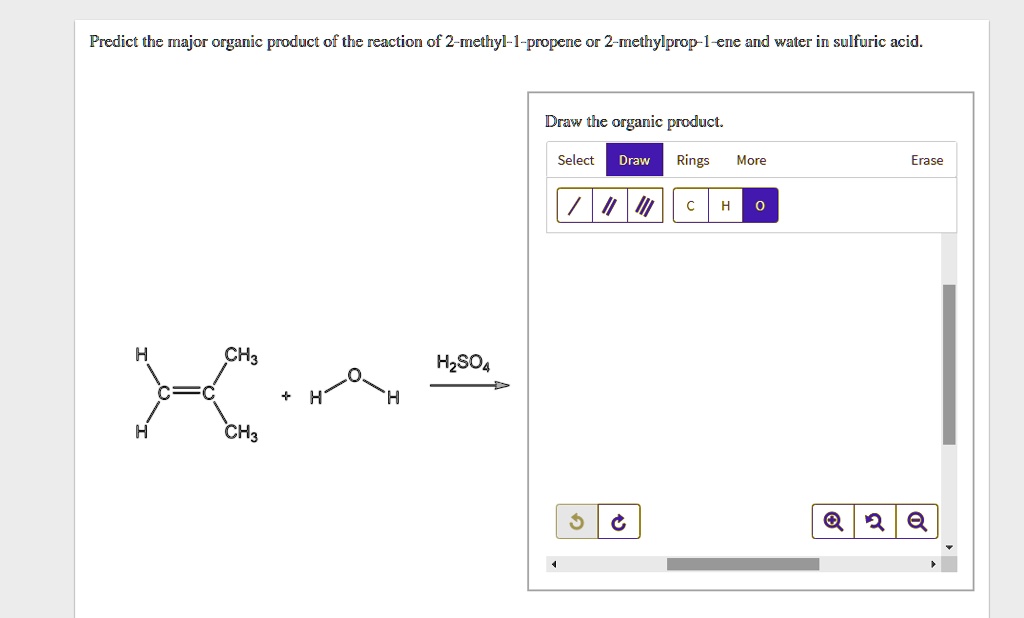 Predict the major organic product of the reaction of 2-methylpropene ...